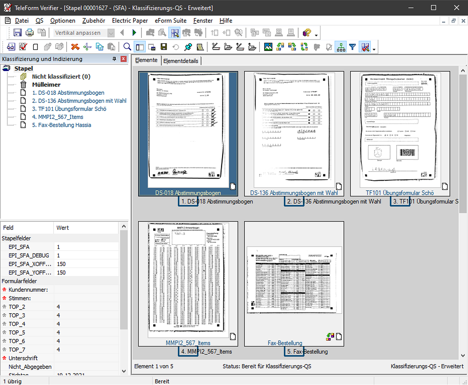 TeleForm Produktergänzungen