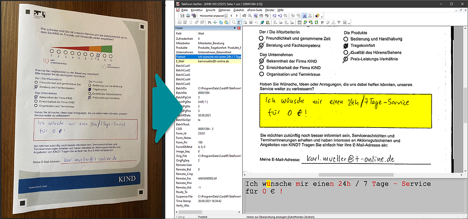 TeleForm Produktergänzungen