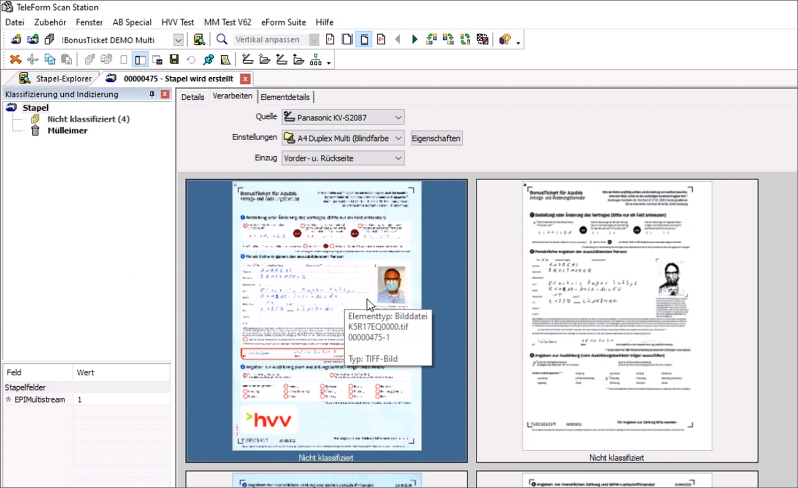 TeleForm Produktergänzungen