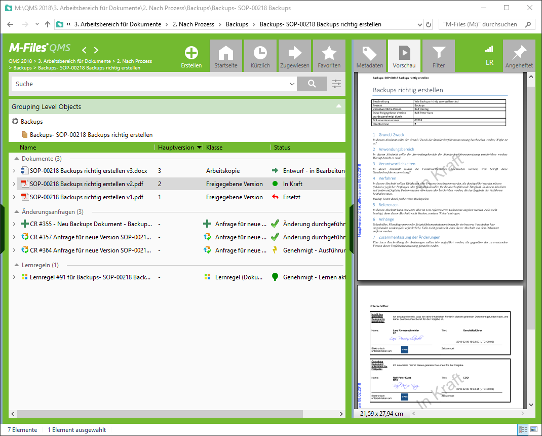 eQMS M-Files vereinfacht Qualitätsmanagement Dokumentation